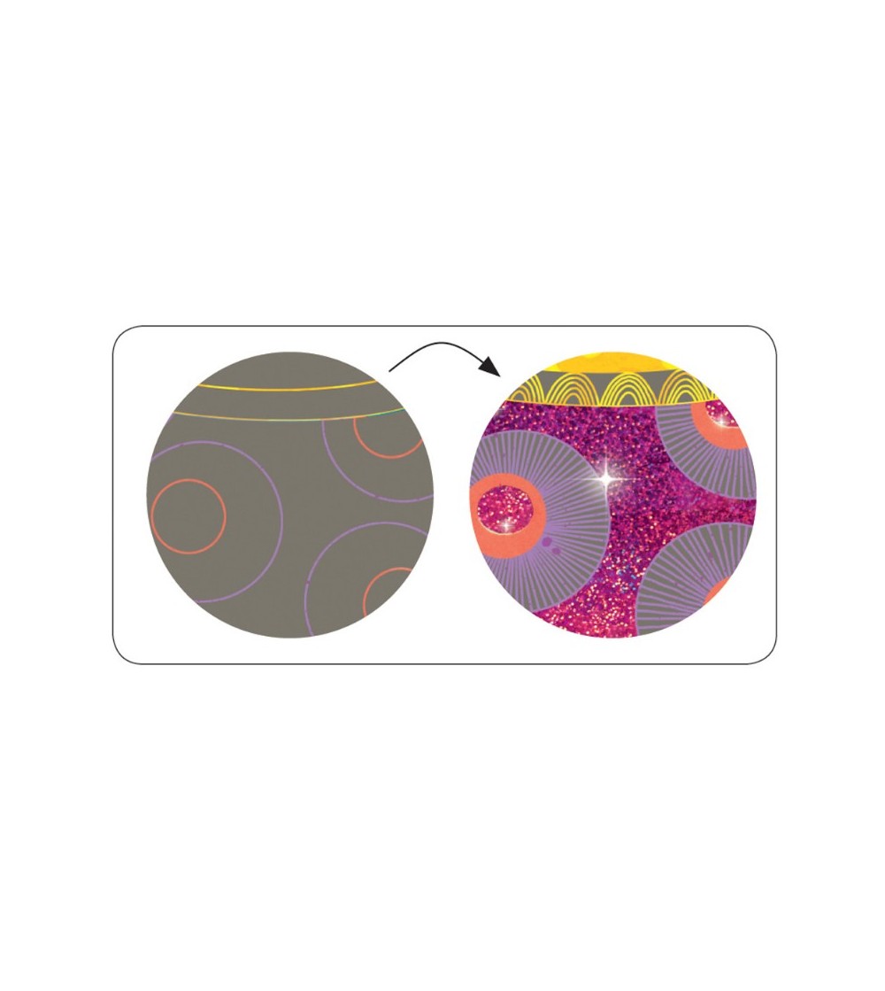 Joc creativ de razuit Fete frumoase - Planșe de răzuit - JOUJOU.RO