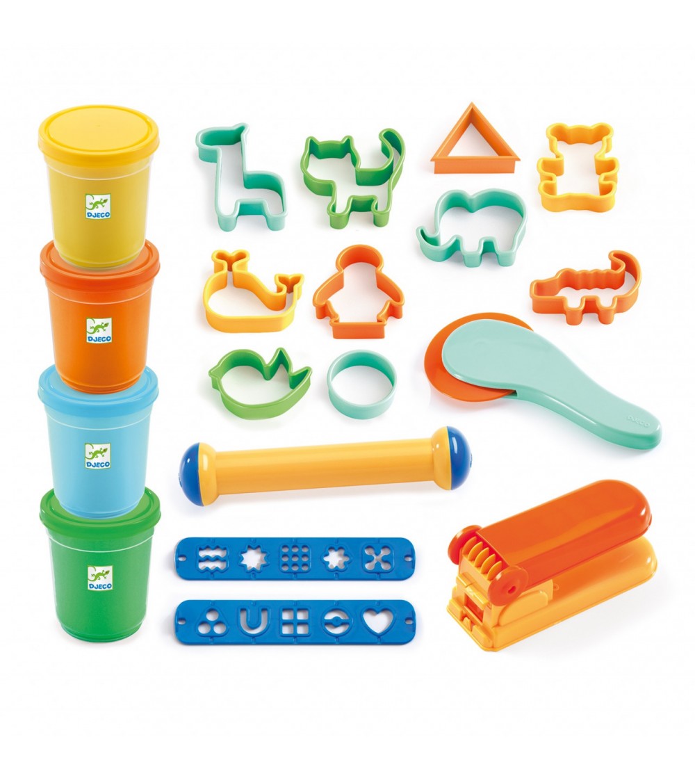 Set modelaj cu plastilina Djeco, culori Pop - Seturi cu plastilină și ...