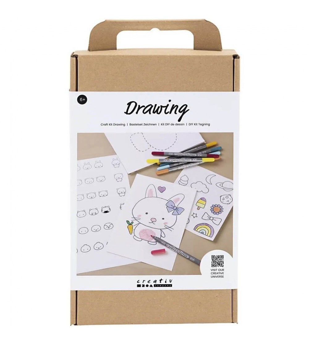 Kit de colorat cu markere pastel - Carioci și creioane colorate - JOUJOU.RO