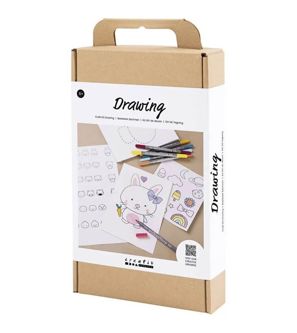 Kit de colorat cu markere pastel - Carioci și creioane colorate - JOUJOU.RO