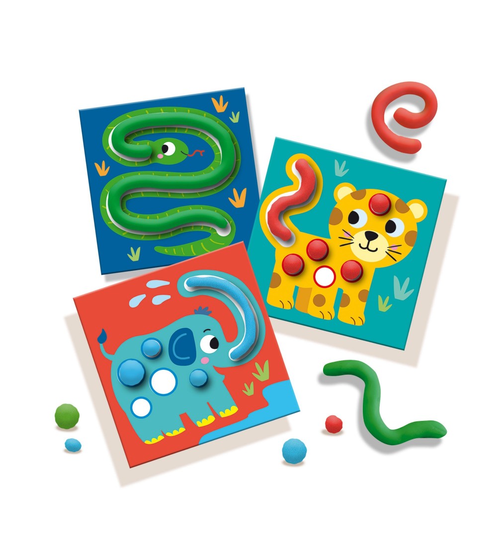 My first - Set creativ cu plastilina si cartonase cu animale - Seturi ...