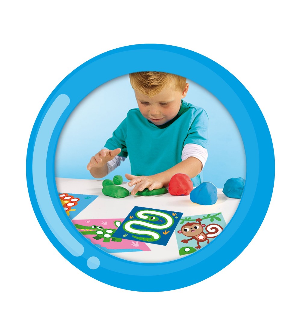 My first - Set creativ cu plastilina si cartonase cu animale - Seturi ...