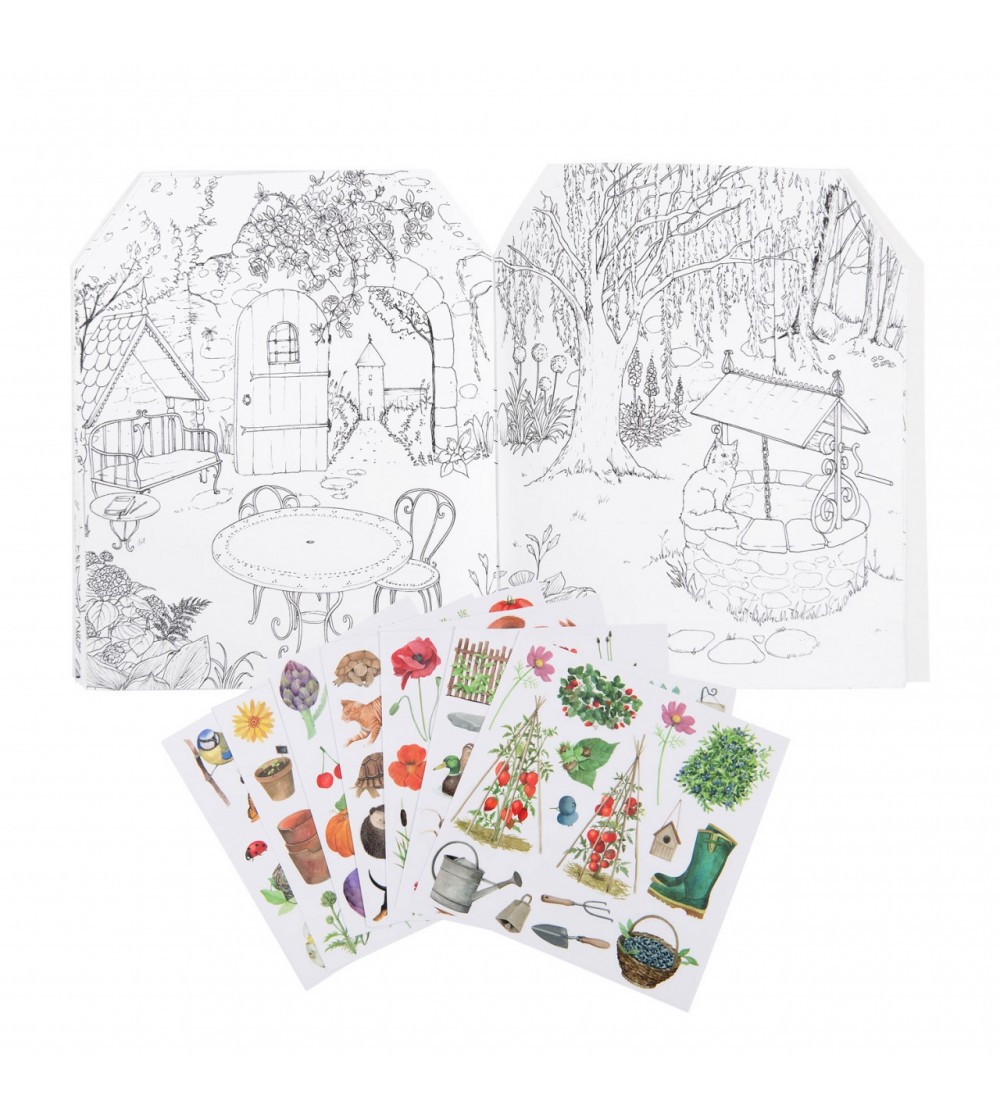 Carte de colorat cu stickere Cartea Gradinarului, Moulin Roty ...