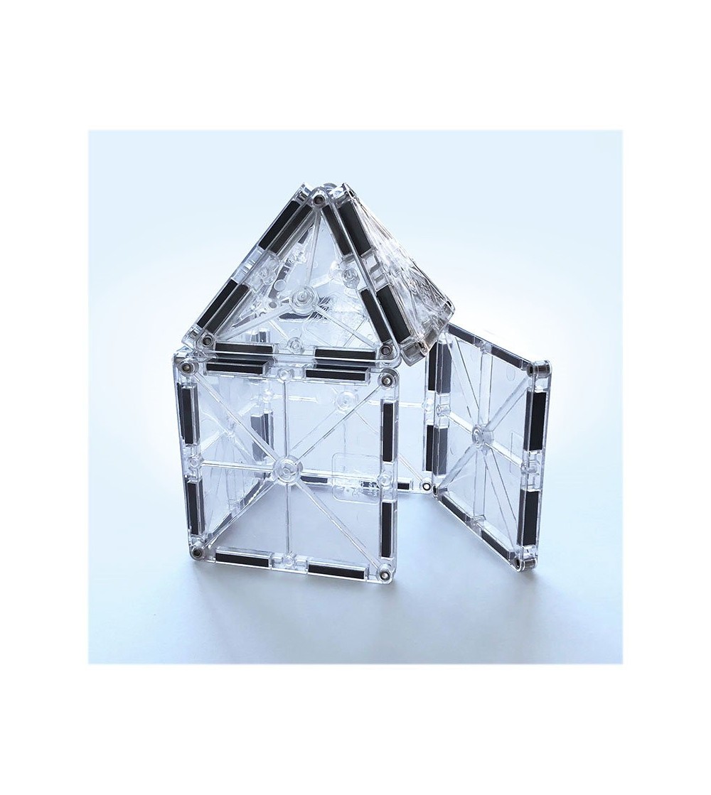 Set magnetic Magna-Tiles ICE Transparent - 16 piese - Jucarii magnetice ...